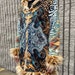 Trippy Story Coat Fox Fur Feathers Playa Faux Fake Animal Print Boho ...