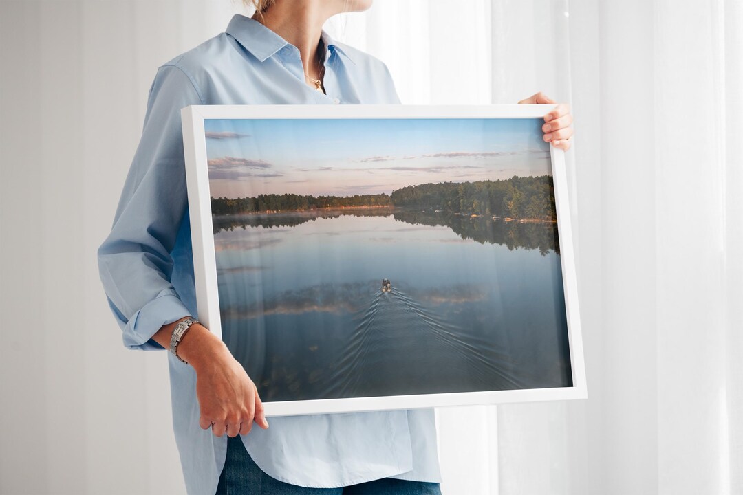 Wisconsin Lake Wall Art, Sunrise Fishing, Gilbert Lake, Wisconsin Fine ...