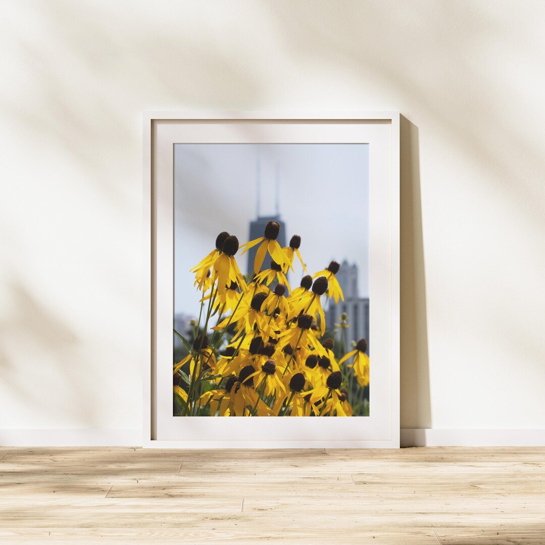 Hancock and Flowers, Chicago Skyline Wall Art, Chicago Fine Art Print ...