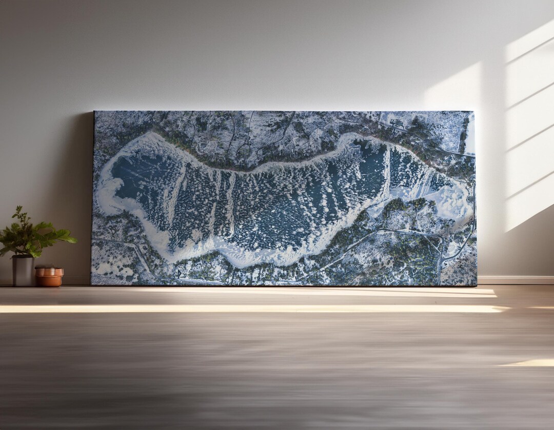 Wisconsin Lake Wall Art, Gilbert Lake Winter Evening, Full Lake ...