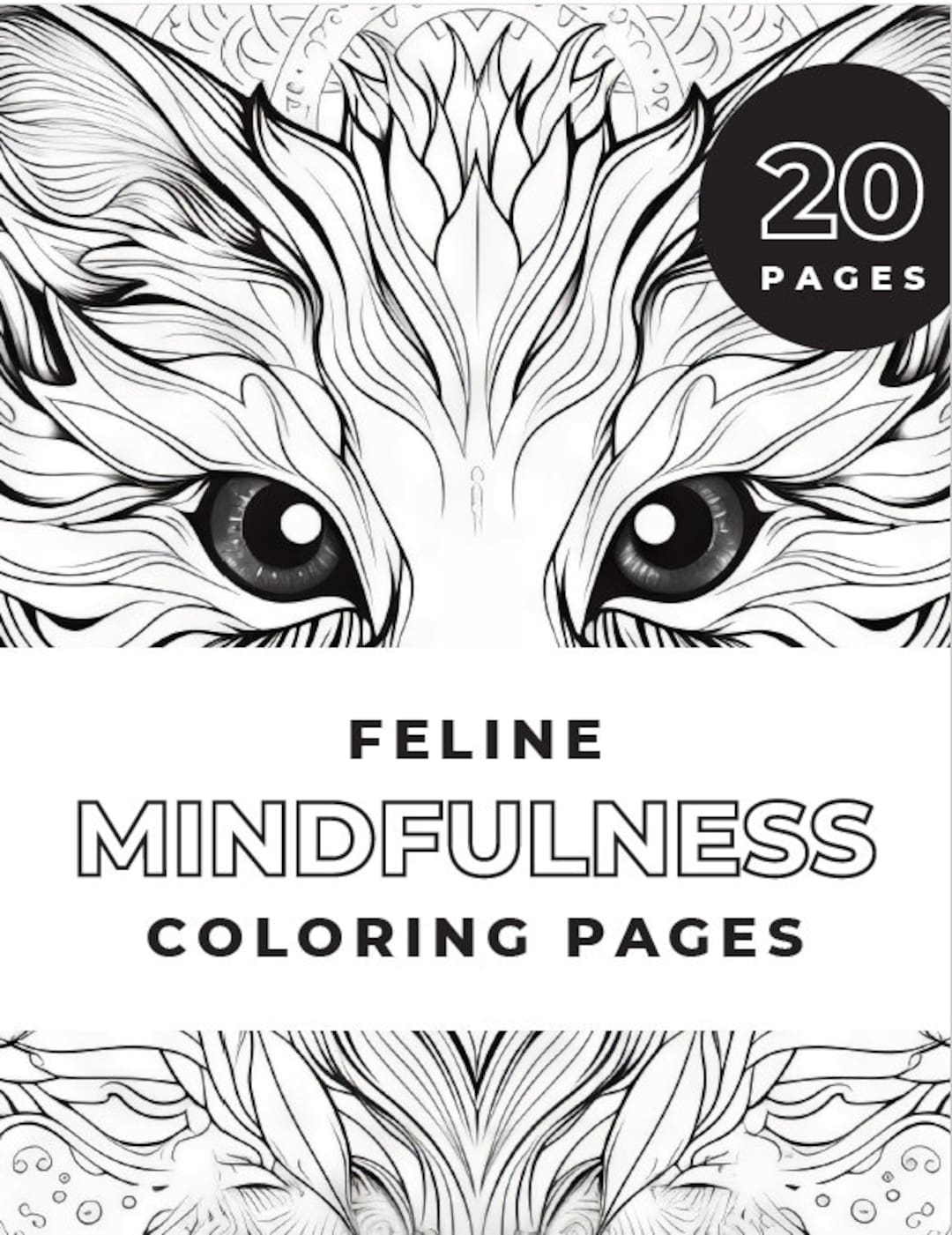 Printable Colouring Pages - 20 Pages of Felines, Cats and Big Cats - Etsy