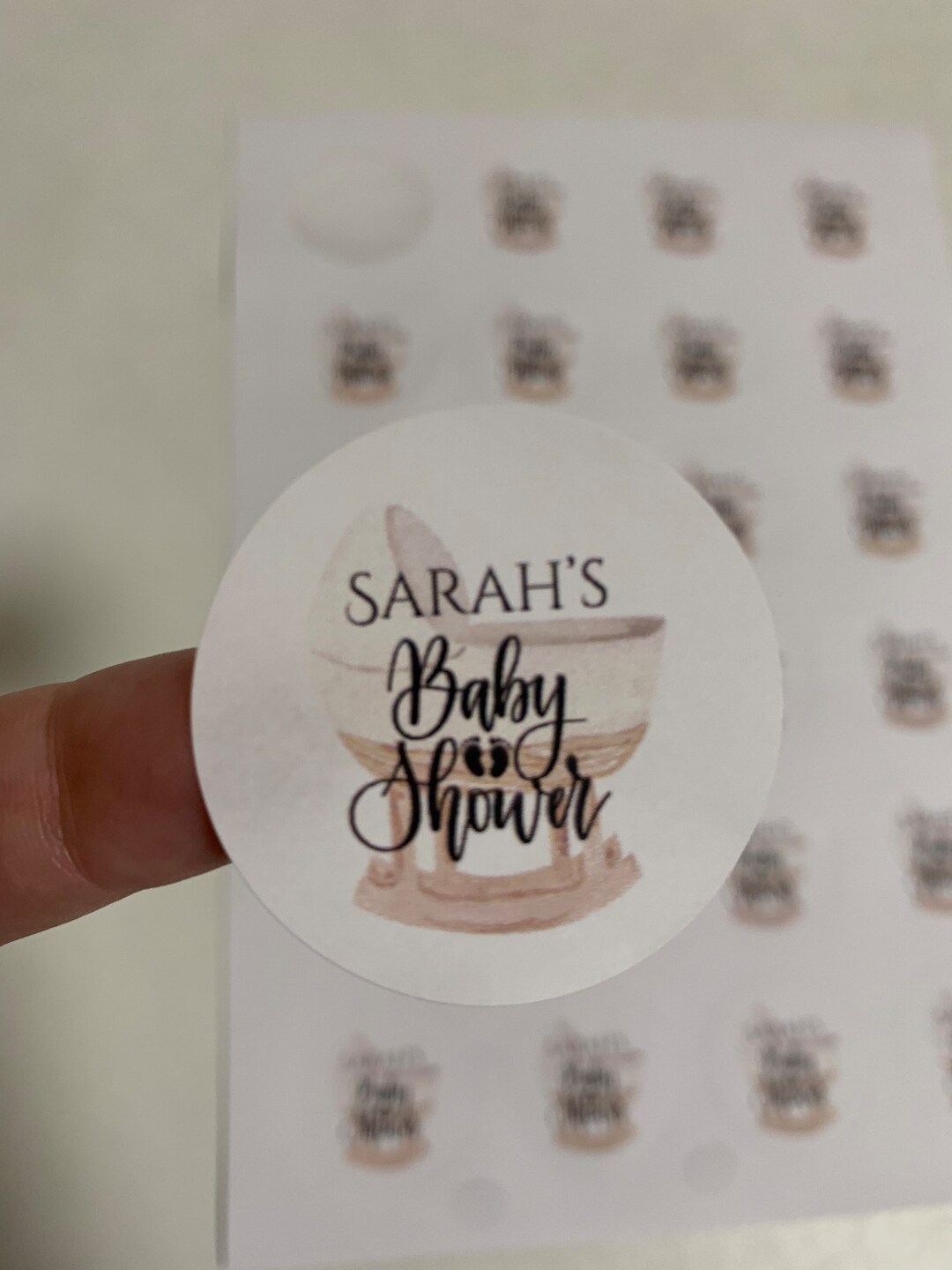 Baby Shower Stickers / Labels. Labels and Stickers Personalised With ...
