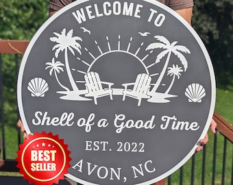 Beach House Decor, Personalized House Sign, Beach Sign, Cottage Sign ...