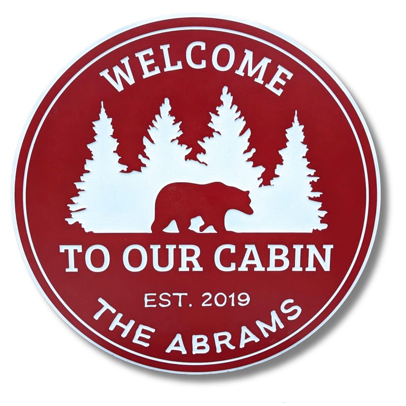 Outdoor Cabin Sign - Etsy