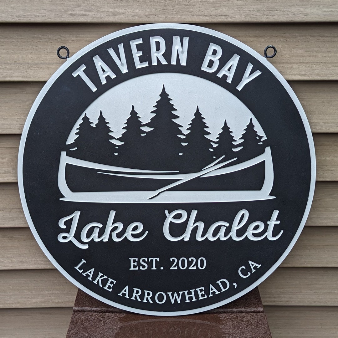 Weatherproof PVC Lake House Sign Personalized Lake Cabin Sign Retreat ...