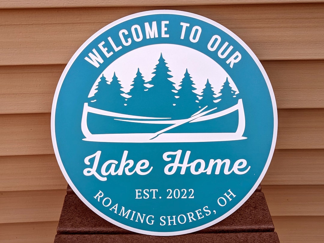 Personalized Weatherproof PVC Lake House Cabin Sign Perfect for River ...