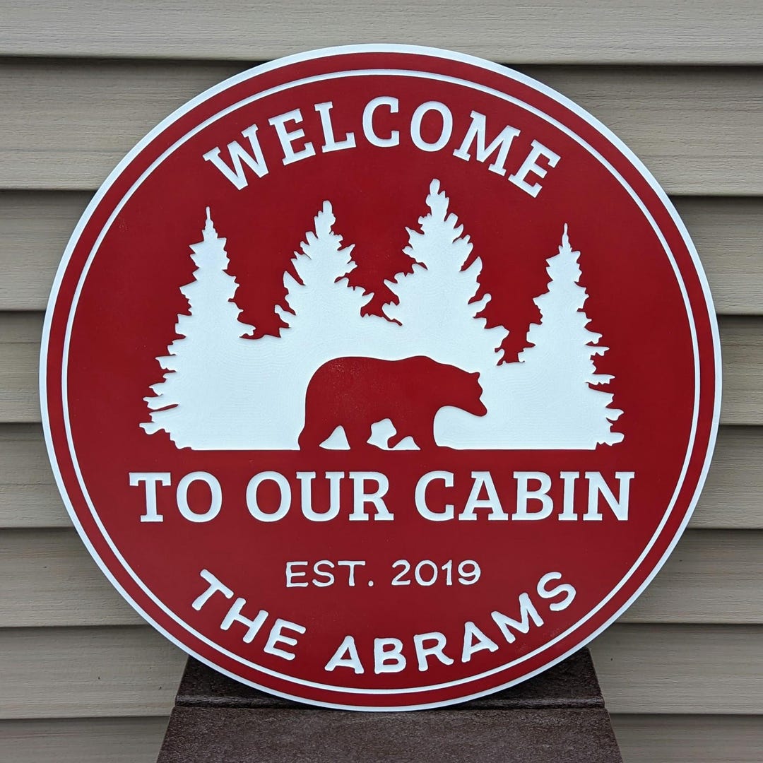 Custom Engraved PVC Sign: Personalized Cabin, Lodge, or Home Decor - Etsy