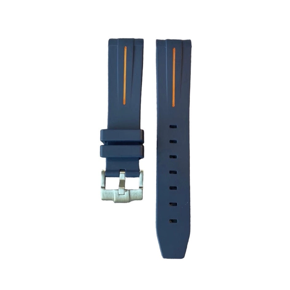 22mm Blue Vulcanized Rubber Strap Band Rolex 40mm Submariner - Etsy