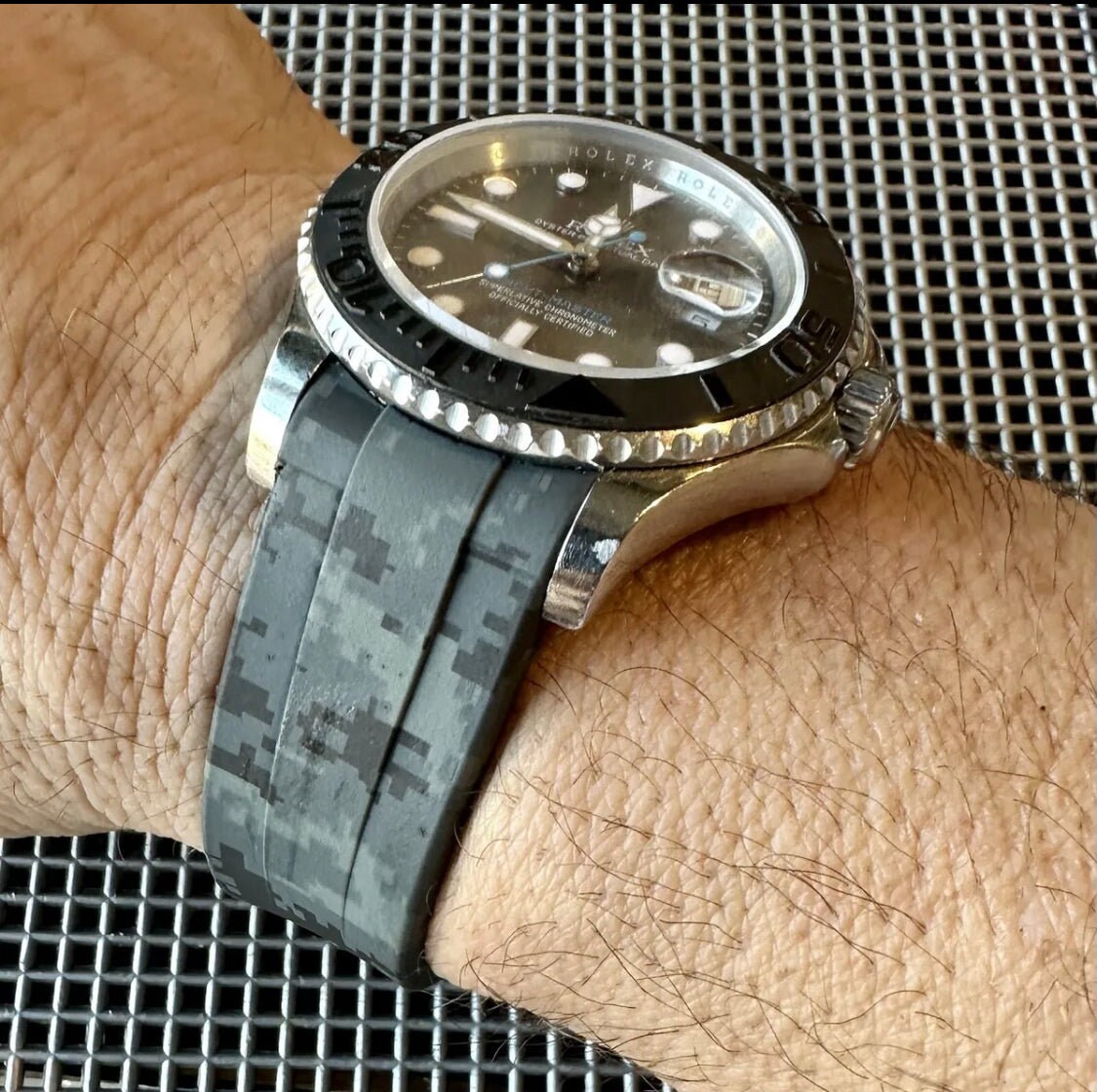 20mm GRAY BLACK Vulcanized Rubber Strap Rolex/omega Submariner - Etsy
