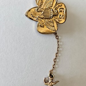 Vintage Girl Scout Trefoil Pin With Brownie on a Chain - Etsy