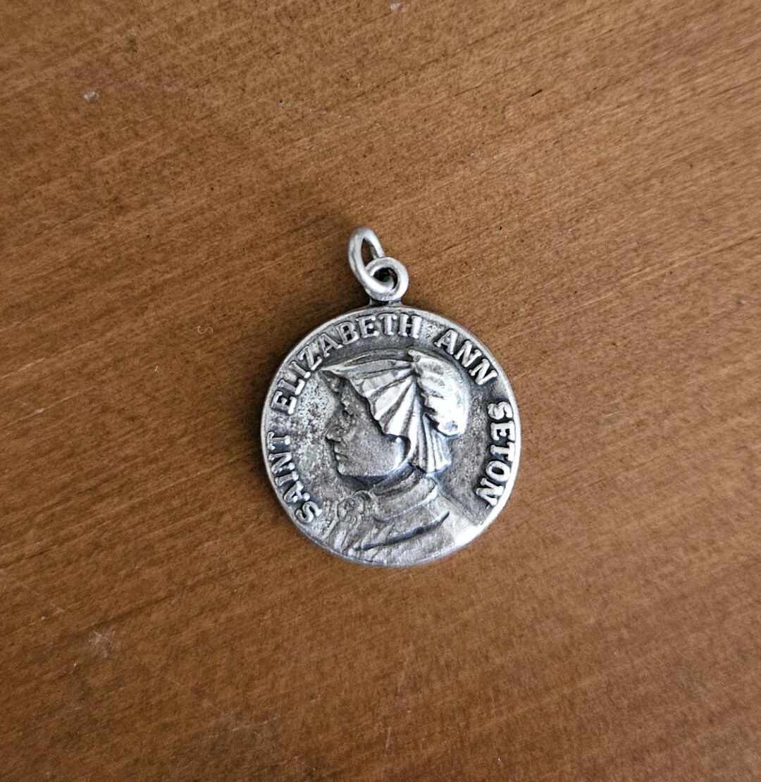 Saint Elizabeth Ann Seton Medal Charm Sterling Silver - Etsy