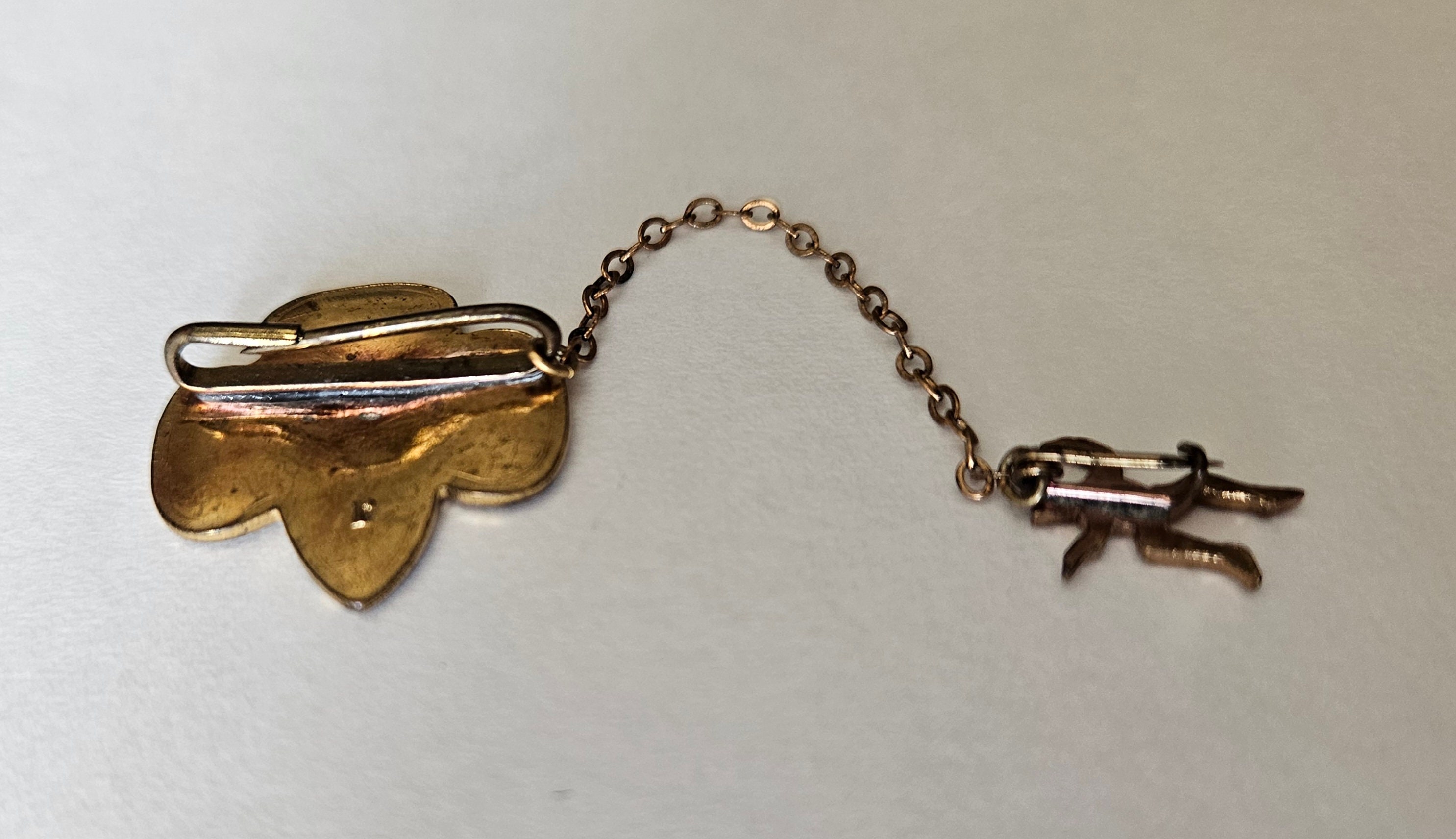 Vintage Girl Scout Trefoil Pin With Brownie on a Chain - Etsy