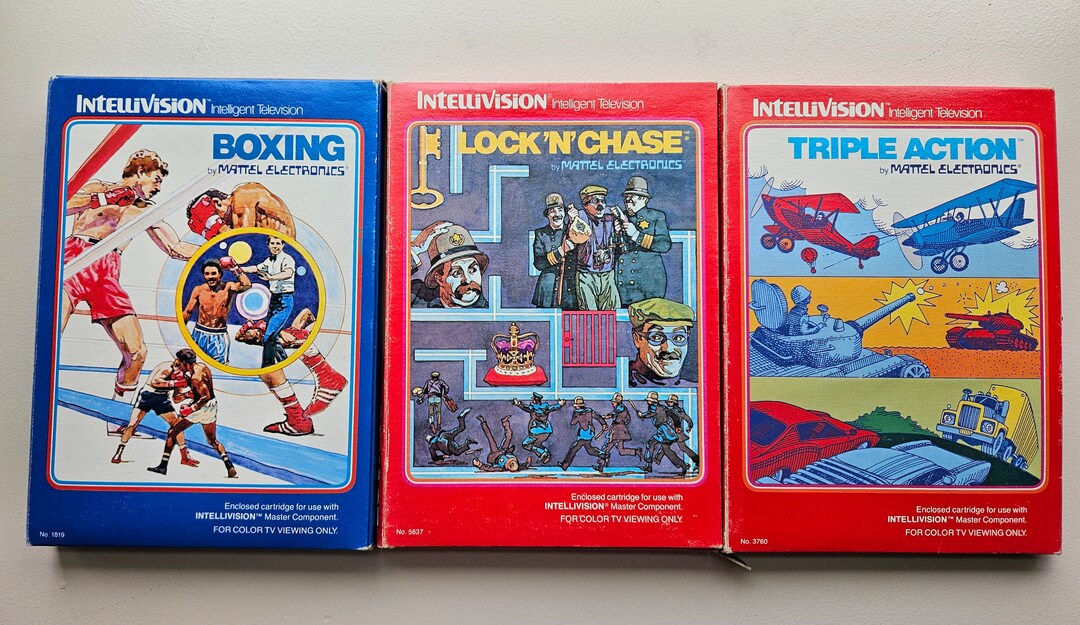 Mattel Intellivision CIB Tested Boxing Lock N Chase Triple - Etsy