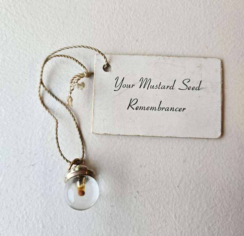 Vintage 1950 Mustard Seed Remembrancer Amulet Pendant Charm Matt 17:20 ...