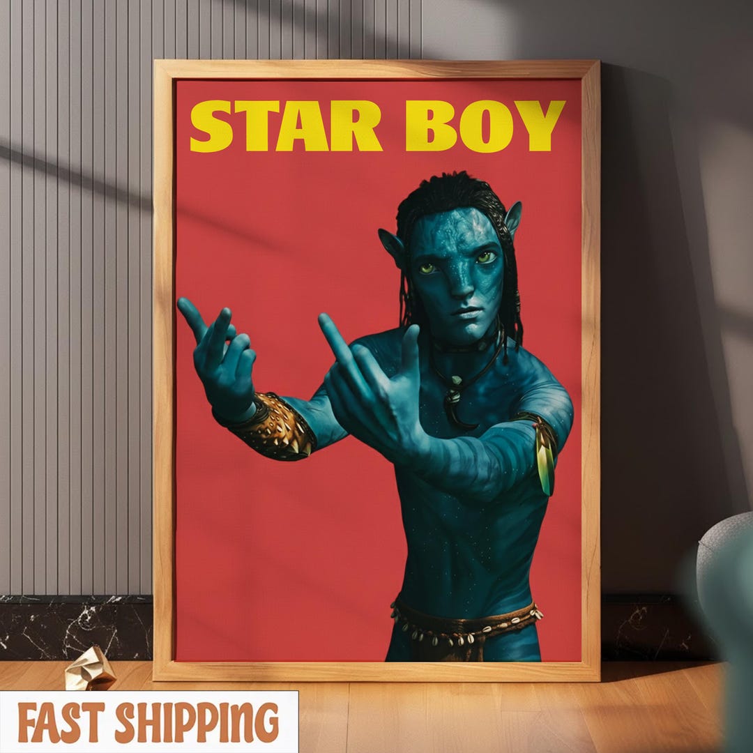 Avatar Star Boy Neteyam Poster, Avatar Movie Art Print, Na'vi Character ...
