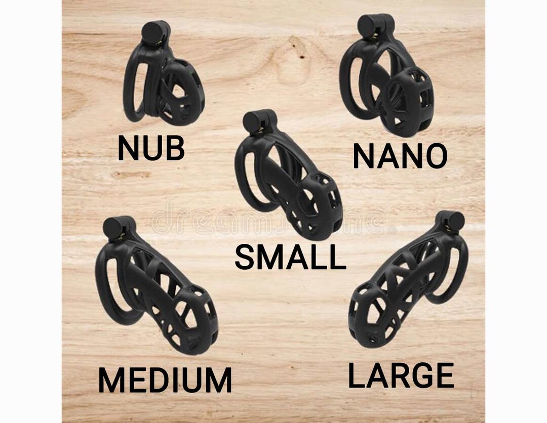 CHASTITY DEVICE Cage Lock Kit With 4 Rings Keys - Etsy