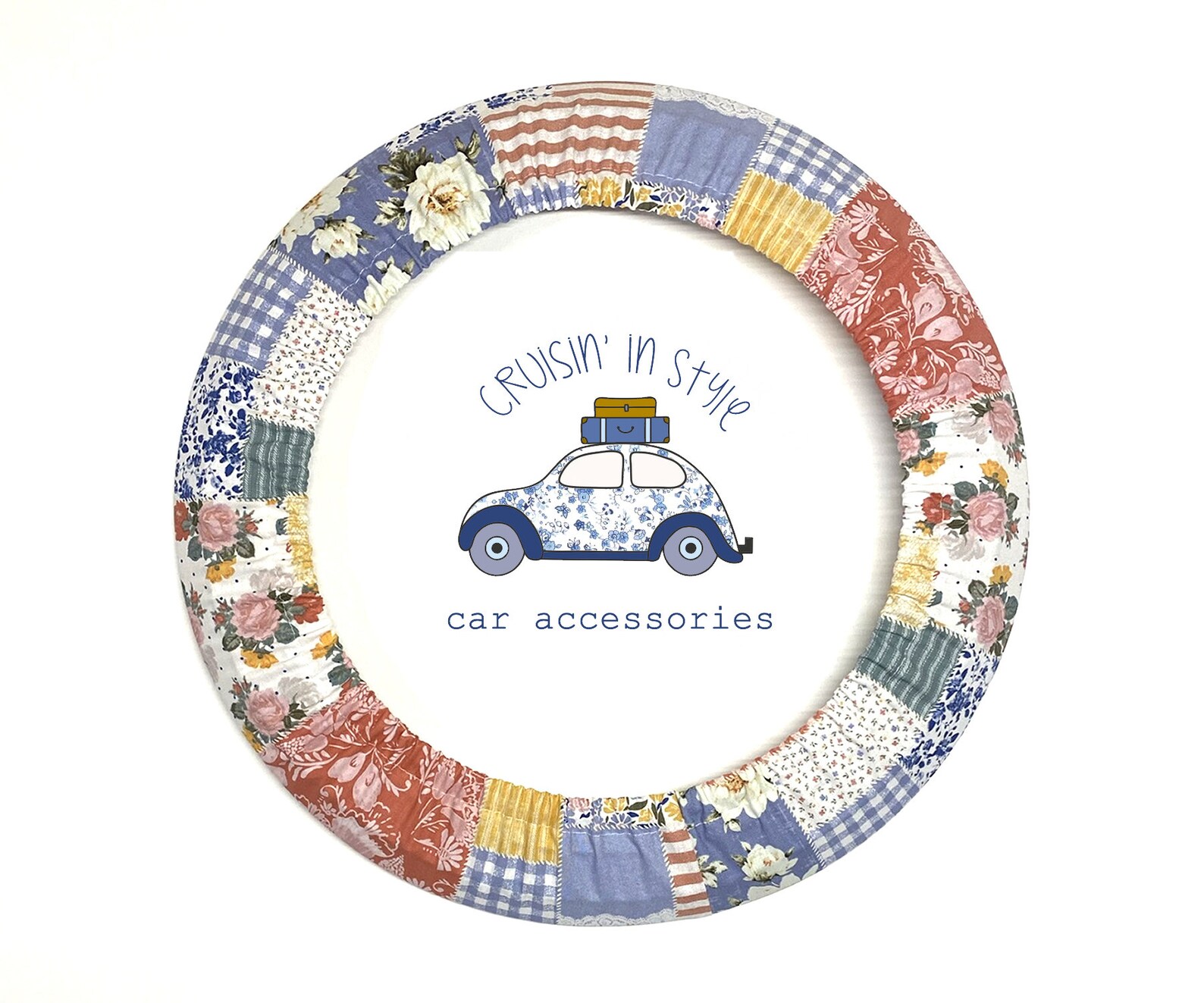 Boho Patch Steering Wheel Cover With Gripper Fabric Matching - Etsy