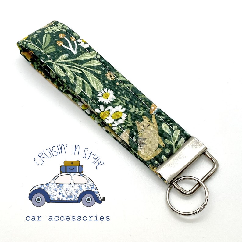 Cats in Floral Woodlands Steering Wheel Cover With Gripper - Etsy