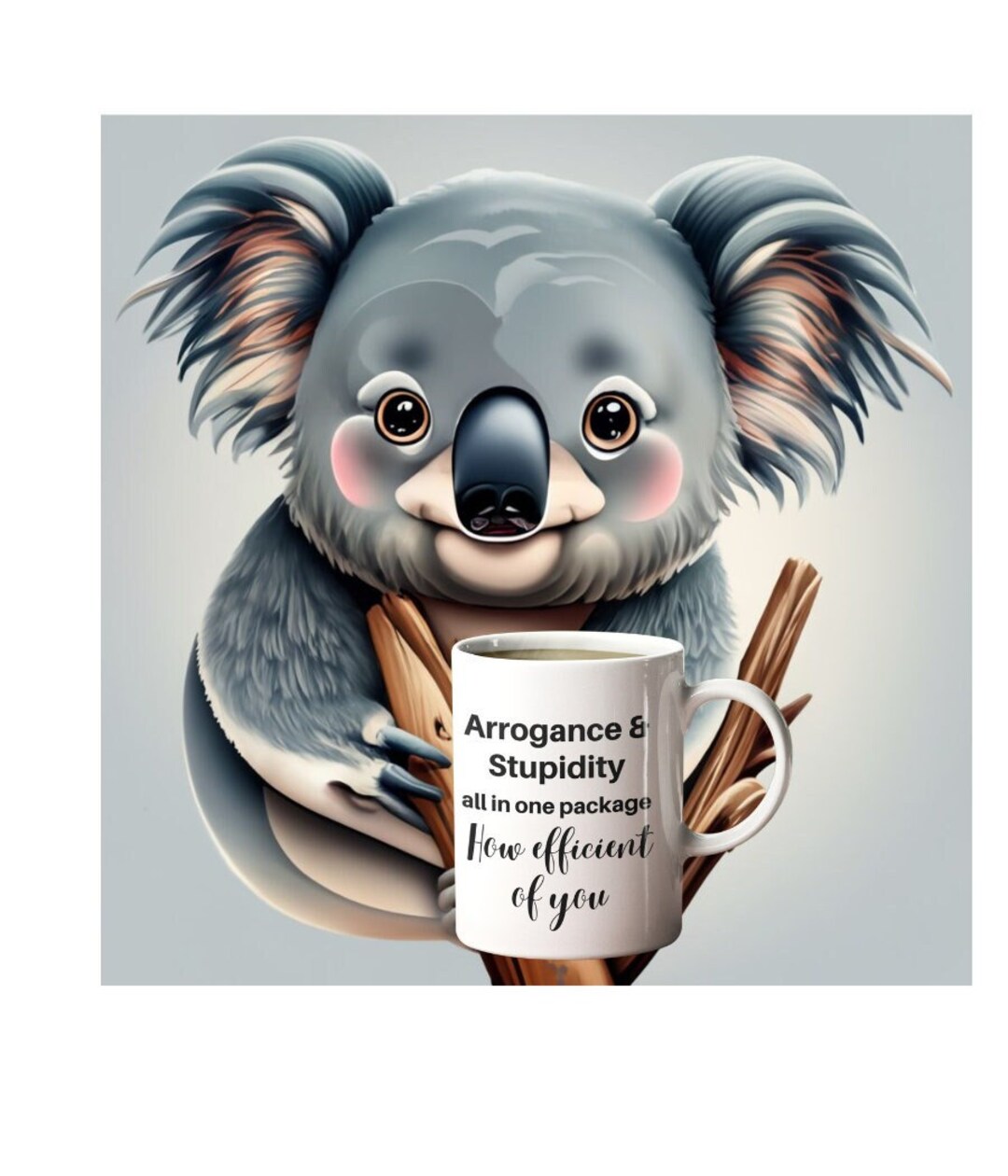 Arrogance and Stupidity All in One Package Sarcastic Coffee Cup, 11 Oz ...