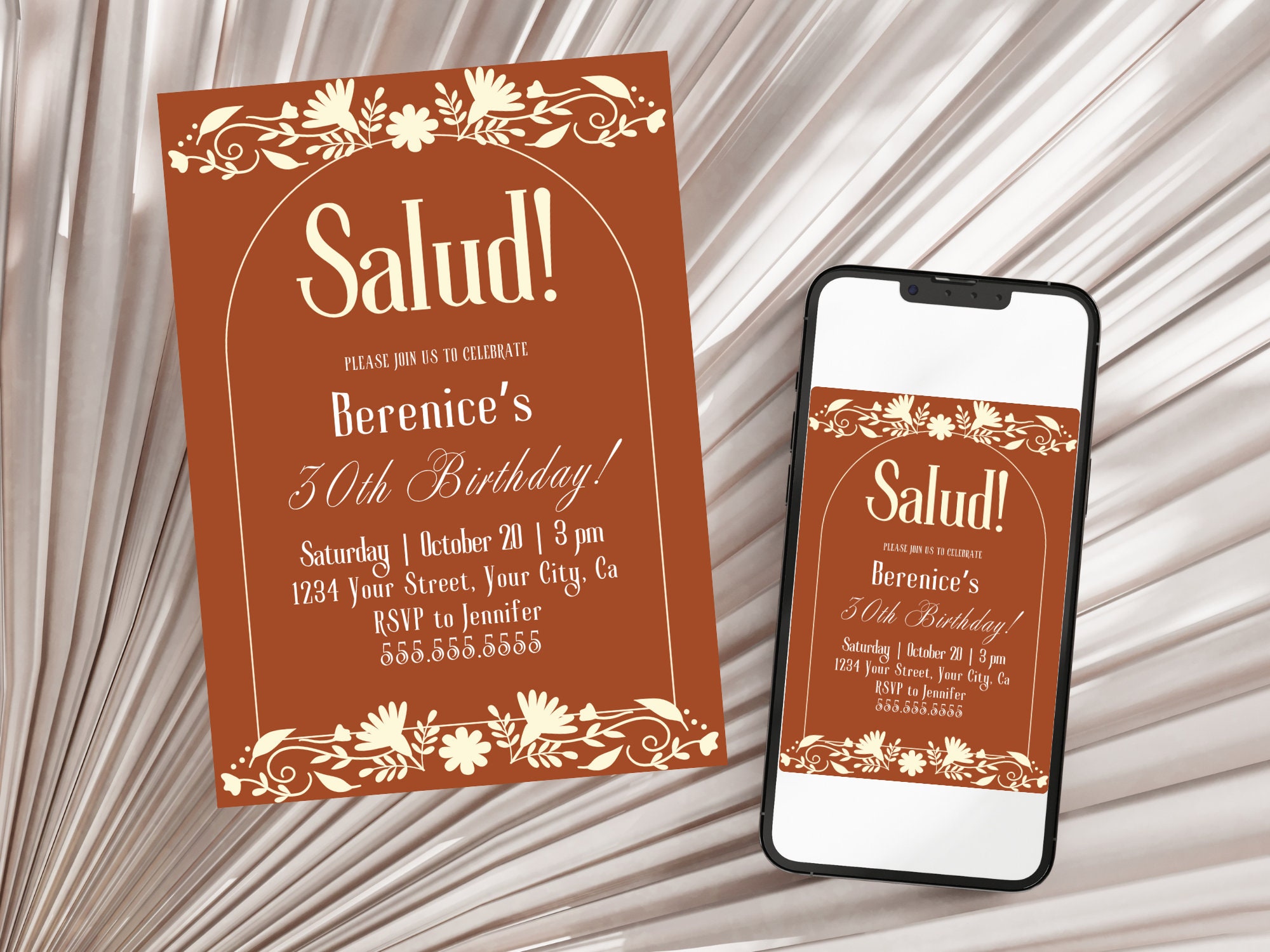 Salud Thirty Birthday Invitation, 30th Birthday, Any Age Editable ...