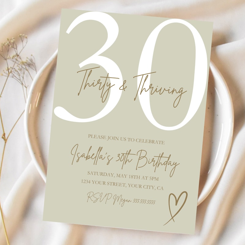 30th Birthday Invite - Etsy