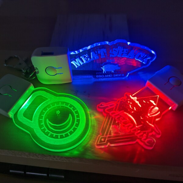 Custom Led Keychain - Etsy