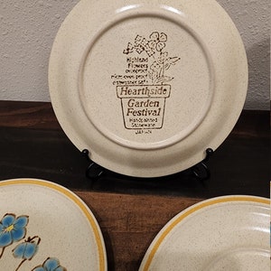 Set of 6 Vintage Hearthside Garden Festival Stoneware Boho Cottage ...