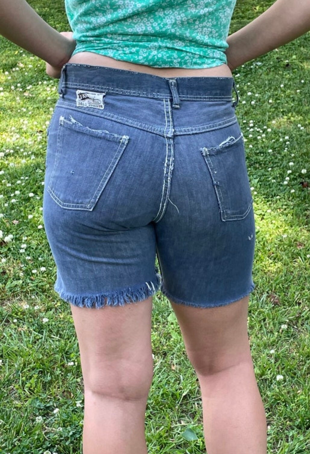 Vintage 1970’s Farah of Texas Gold Strikers Brand Women’s Jean Cutoffs ...