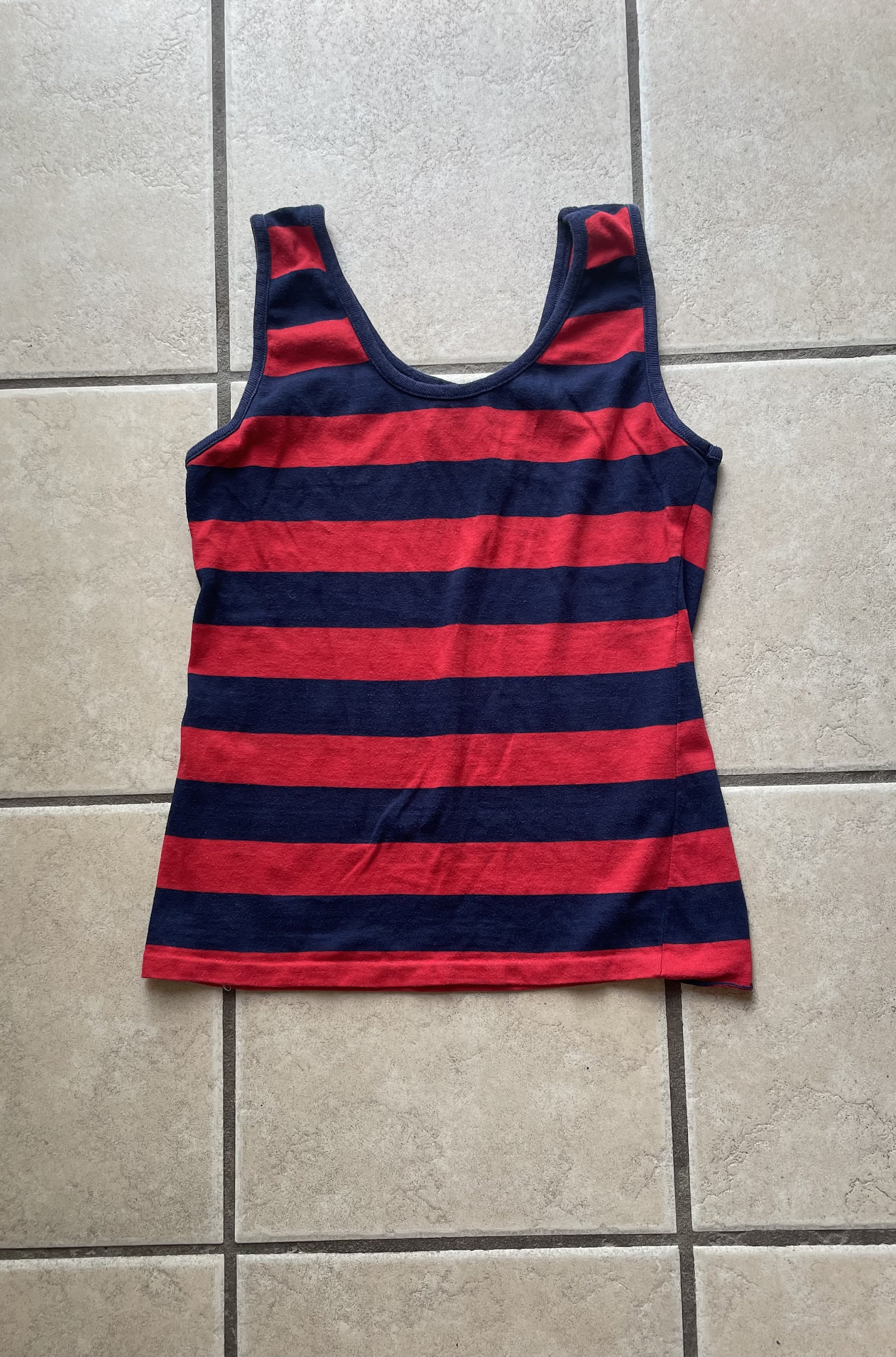 70’s Red and Navy Gender Neutral Tank - Etsy