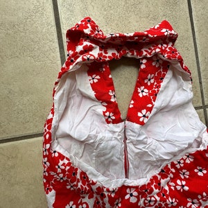 Vintage Floral Halter Top With Zipper Front and Collar. Size XS - Etsy