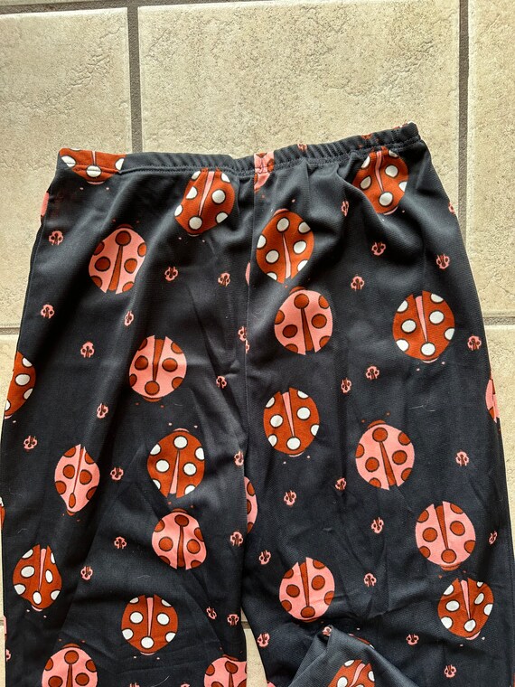 Vintage black, rust and peach ladybug pantsuit size M - Gem