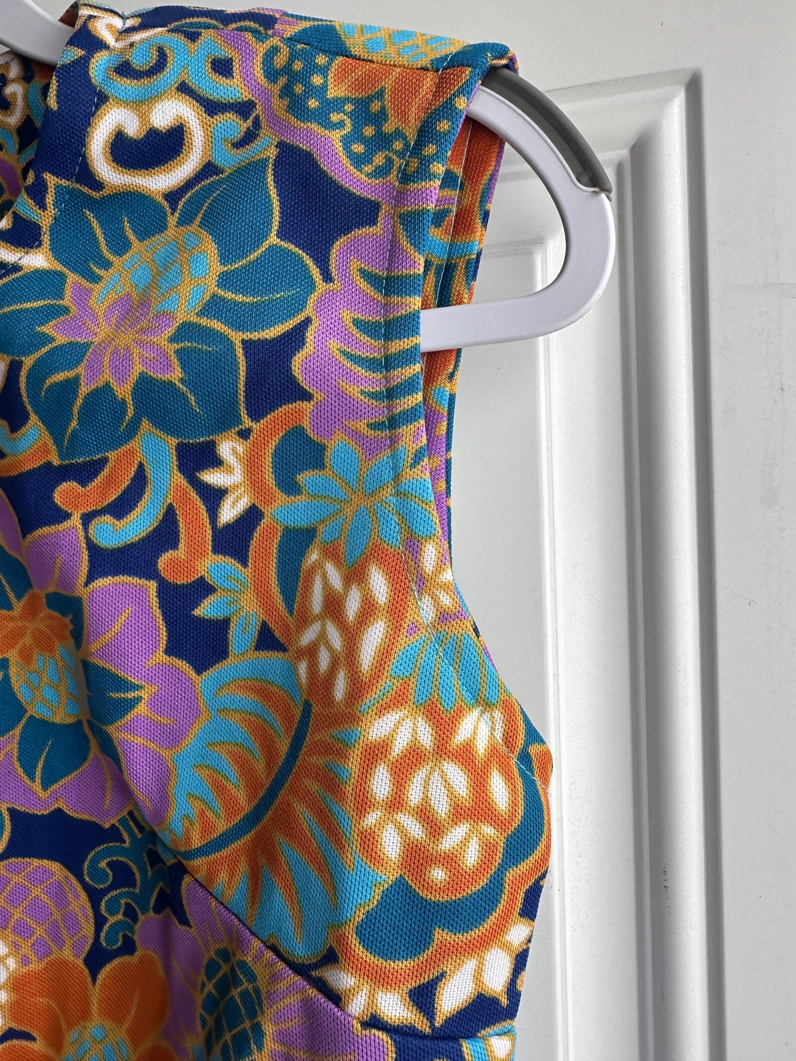 Vtg 70’s Floral Tank Top With Scoop Neckline Sz Small - Etsy