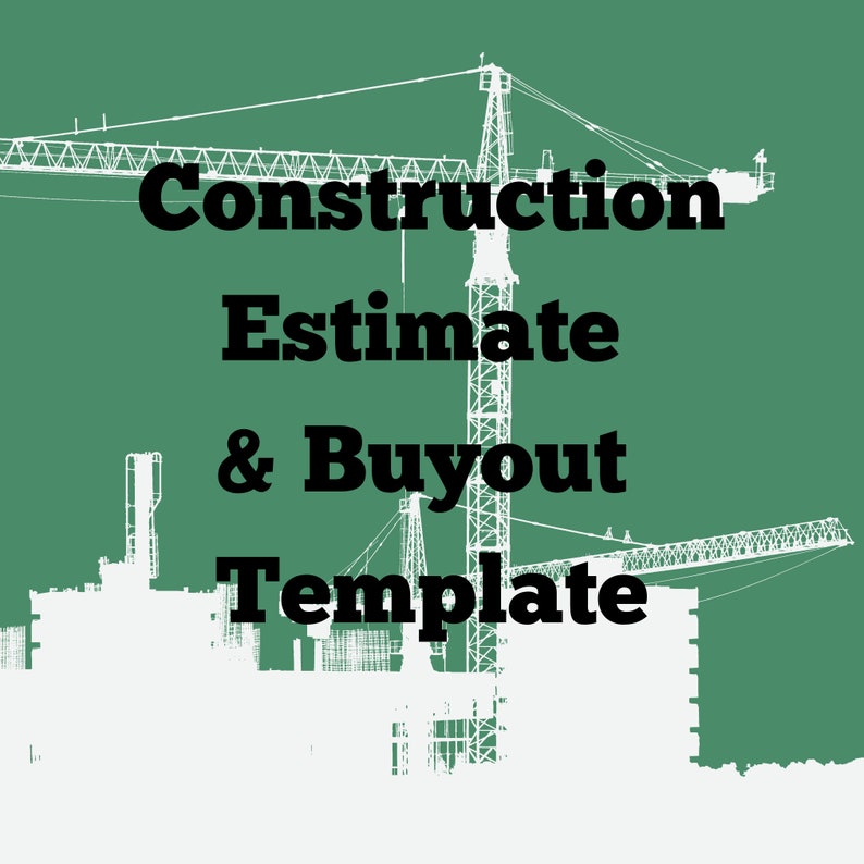 Construction General Contractor Estimate Worksheet - Etsy