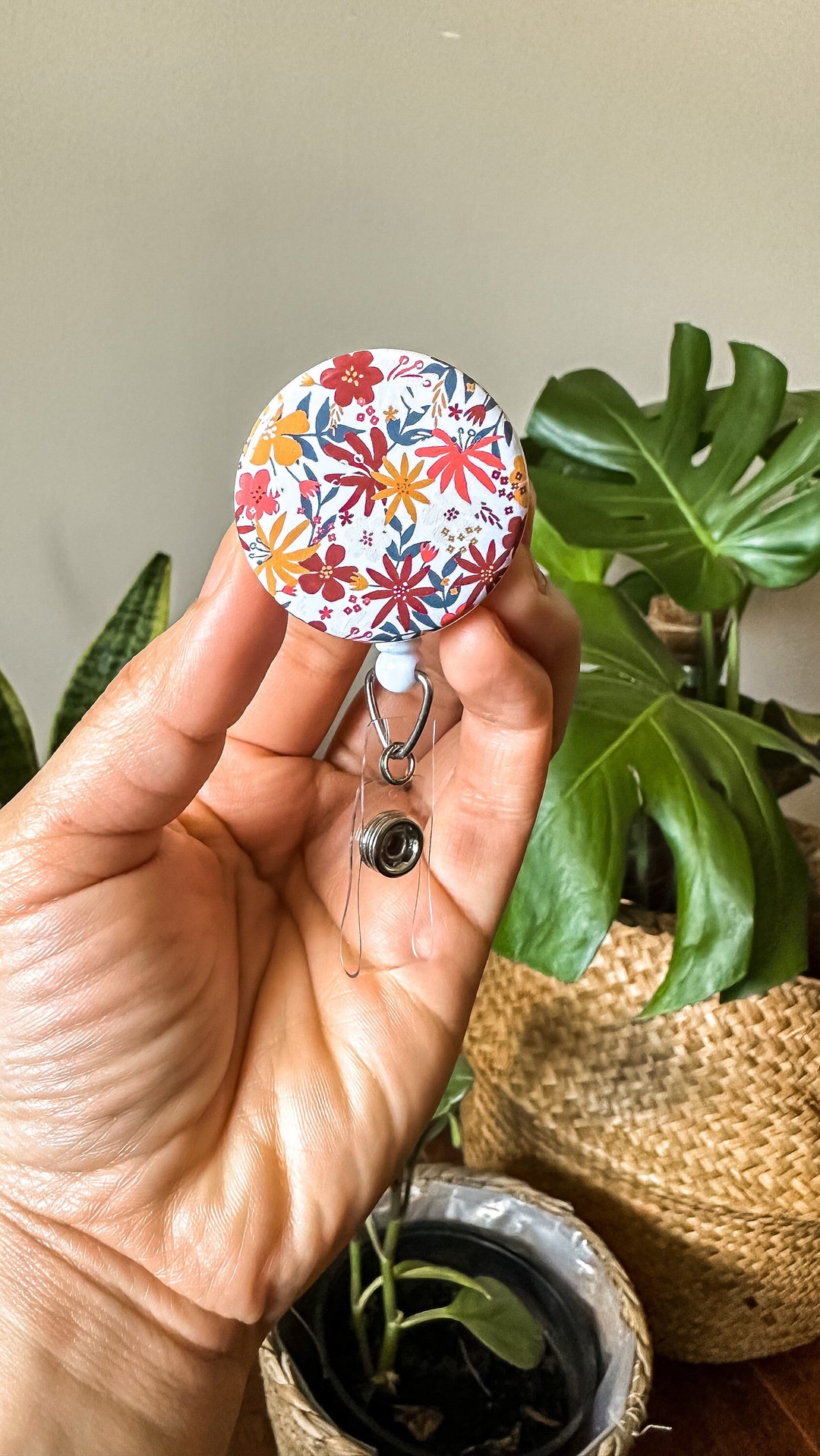 Floral Badge Reel/ Cute Nurse Badge Reel/spring Badge Reel/healthcare ...
