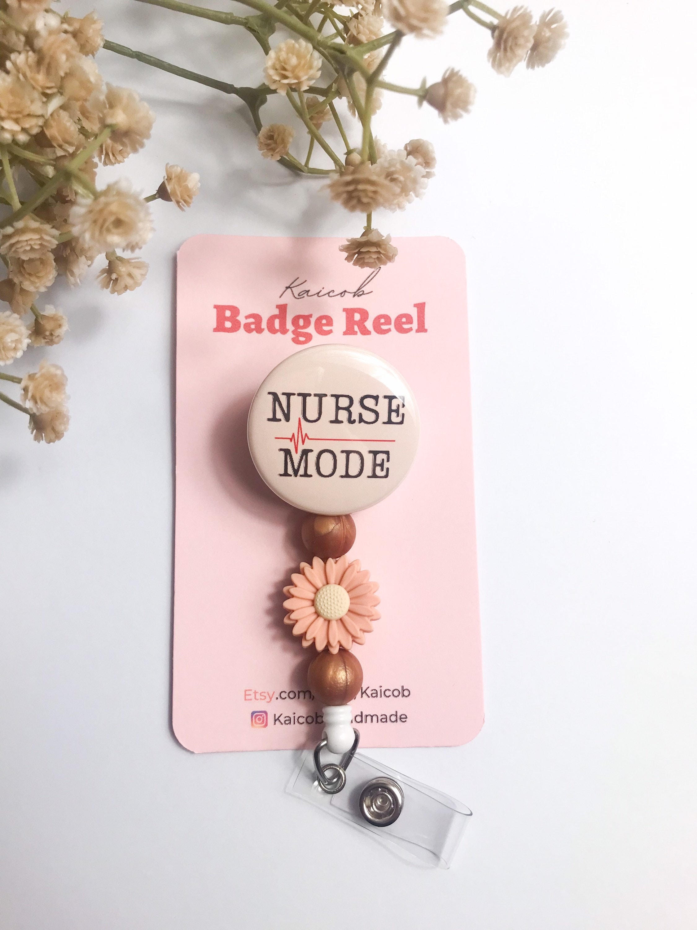 Nurse Mode Badge Reel/ Cute Nurse Badge Reel/id Badge - Etsy