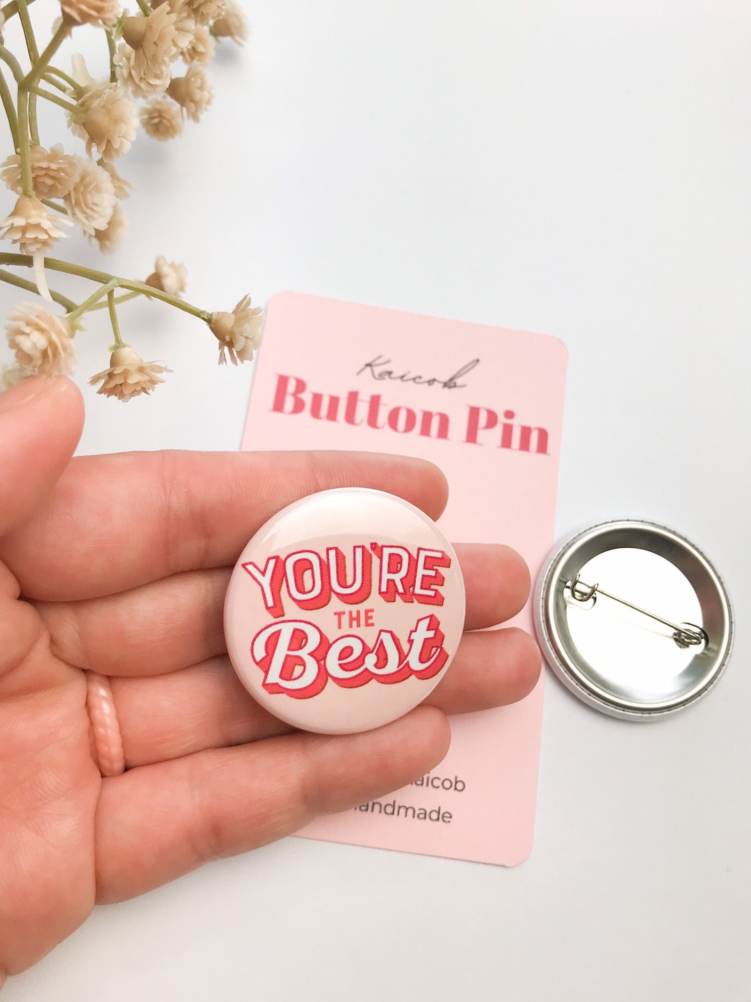 You’re the Best 1.5" Button Pin/ Lapel Pin / Round Badge Button / Pin ...