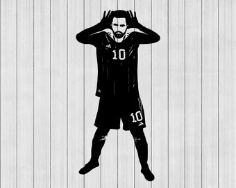 Messi silhouette - Etsy España