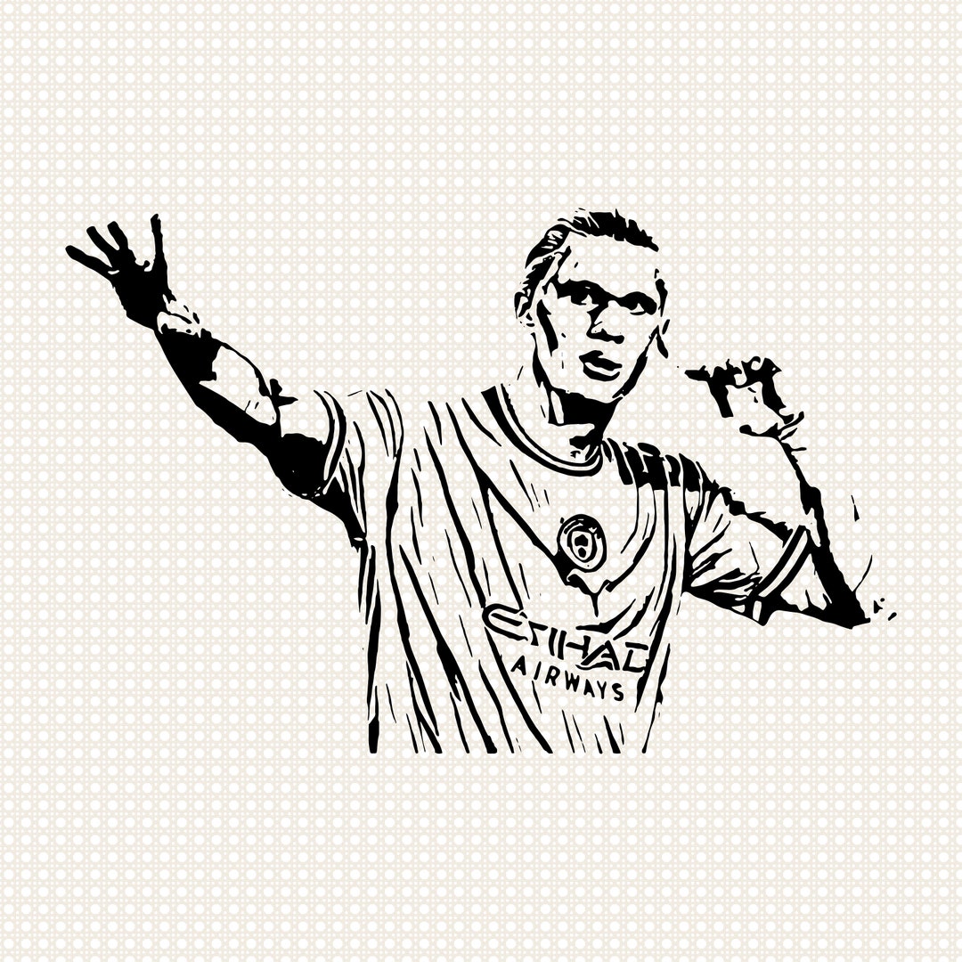 Erling Haaland Svg Haaland Shirts Haaland Silhouette - Etsy