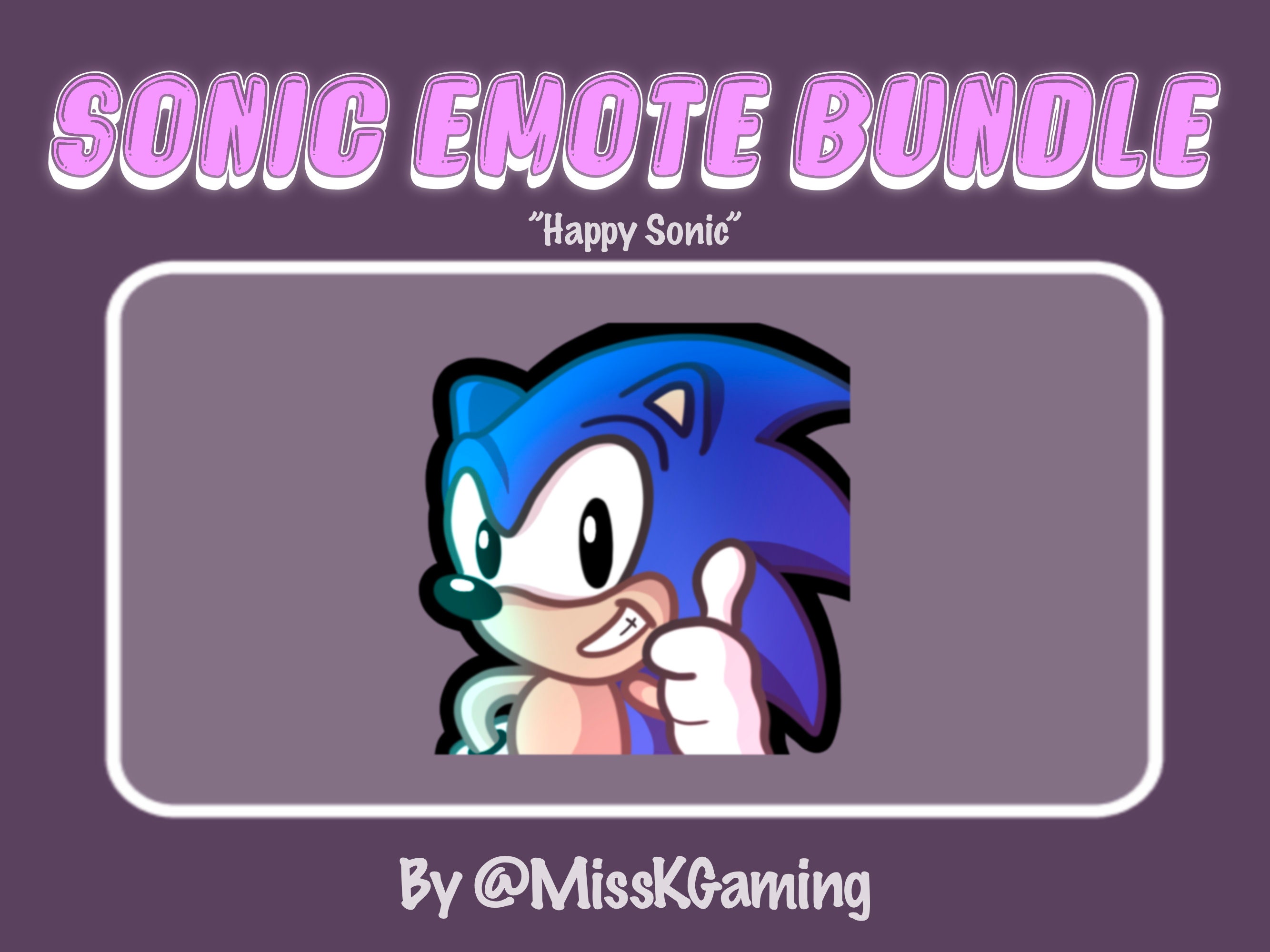 Sonic the Hedgehog Twitch/discord Emote Bundle Cute Video - Etsy Australia