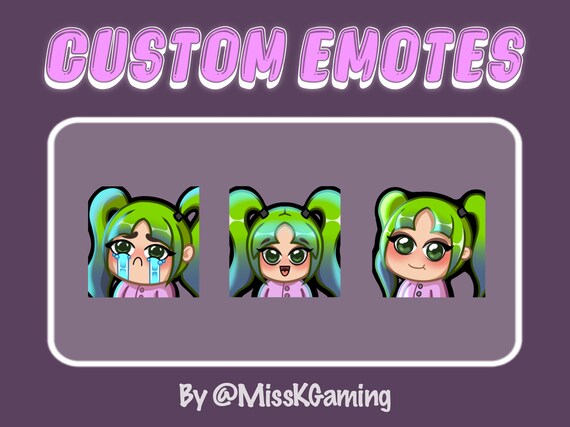 Custom Twitch/discord Emotes Gaming Emotes Chat Emotes Cute | Etsy