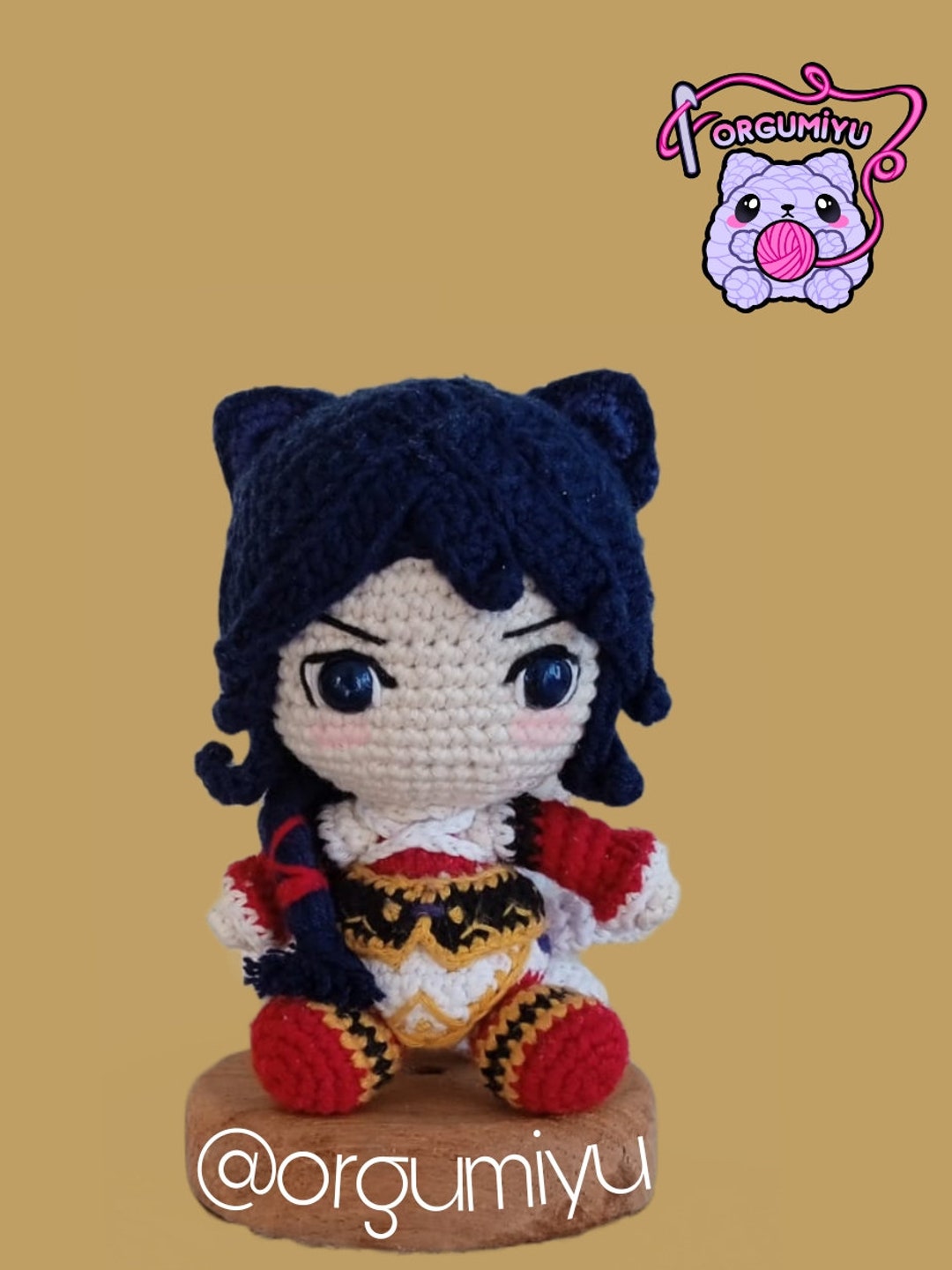 Muñeca de crochet Ahri de League of Legends: Amigurumi de algodón hecho ...