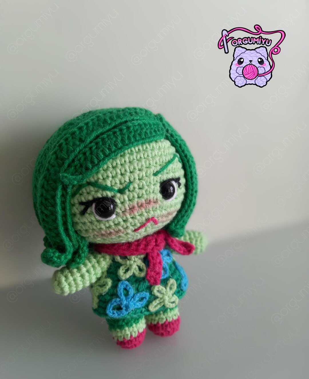 Disgust Inside Out Crochet Figure, Disgust Crochet Doll, Inside Out ...