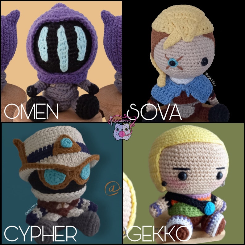 Skye Valorant Crochet Figure: Handmade Cotton Keychain - Etsy