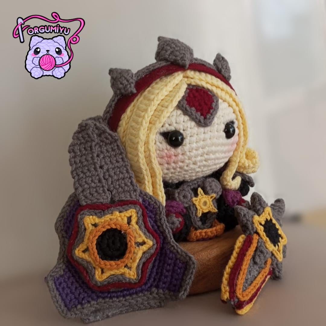 Leona League of Legends Crochet Doll: Handmade Cotton Amigurumi - Etsy