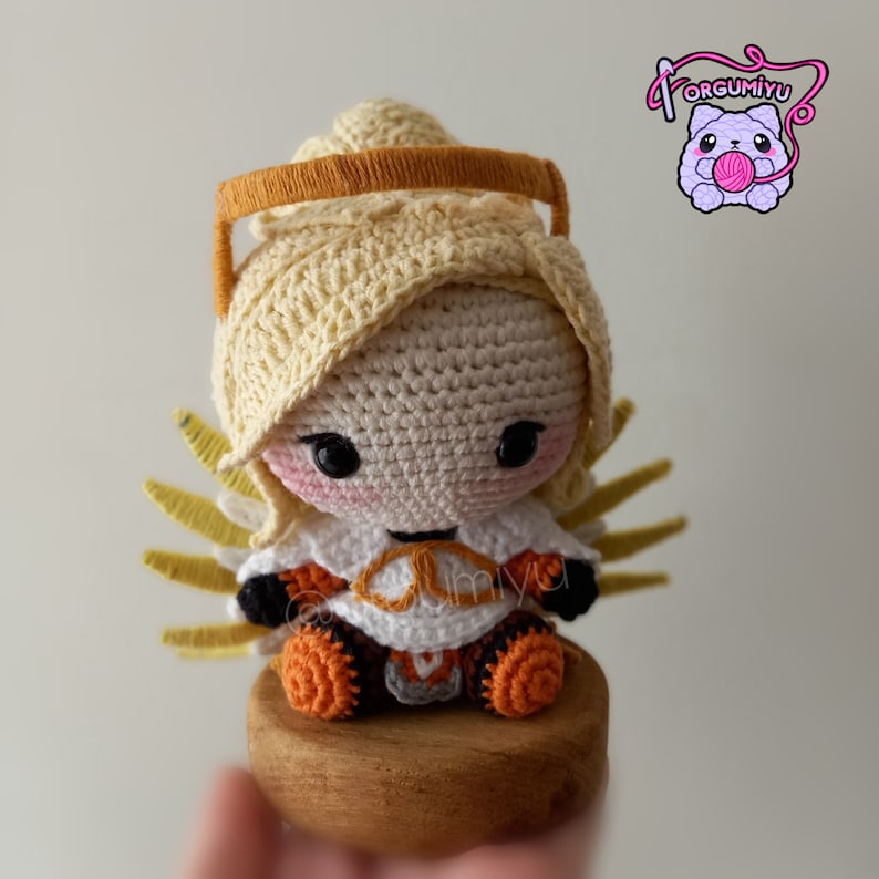 Mercy Overwatch Crochet Amigurumi Doll: 100% Cotton Yarn - Etsy