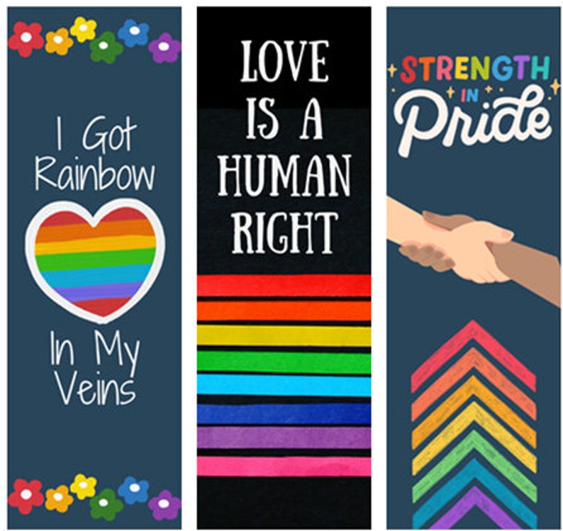 LGBTQ+ Pride Themed Bookmarks - Etsy