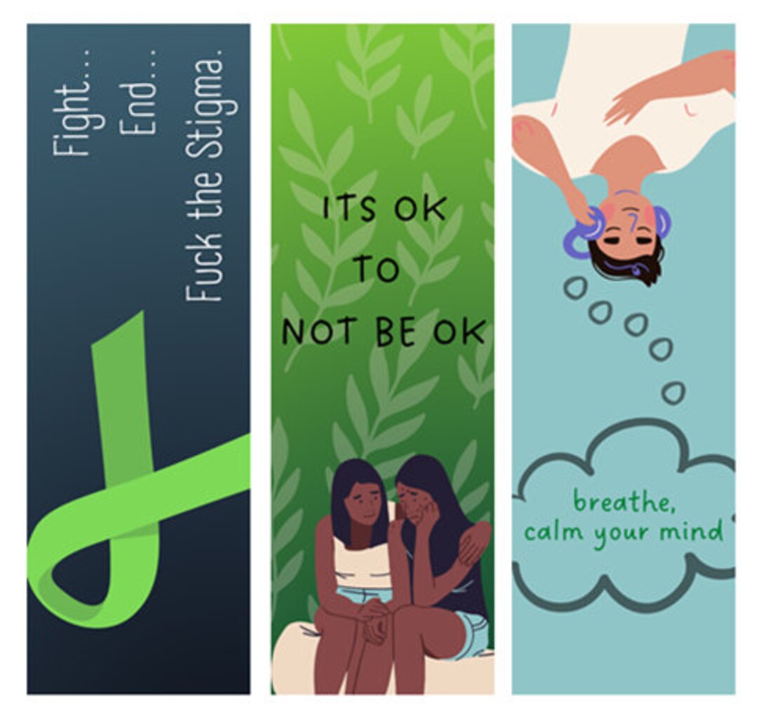 Mental Health Awareness Themed Bookmarks - Etsy