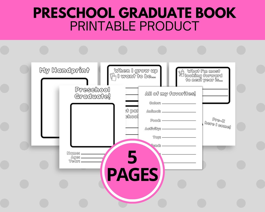 Preschool Graduate Book Printable | Printable Keepsake Pages ...