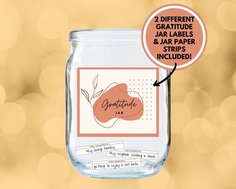 Family Gratitude Journal Printable Gratitude Jar Printable Mindfulness ...