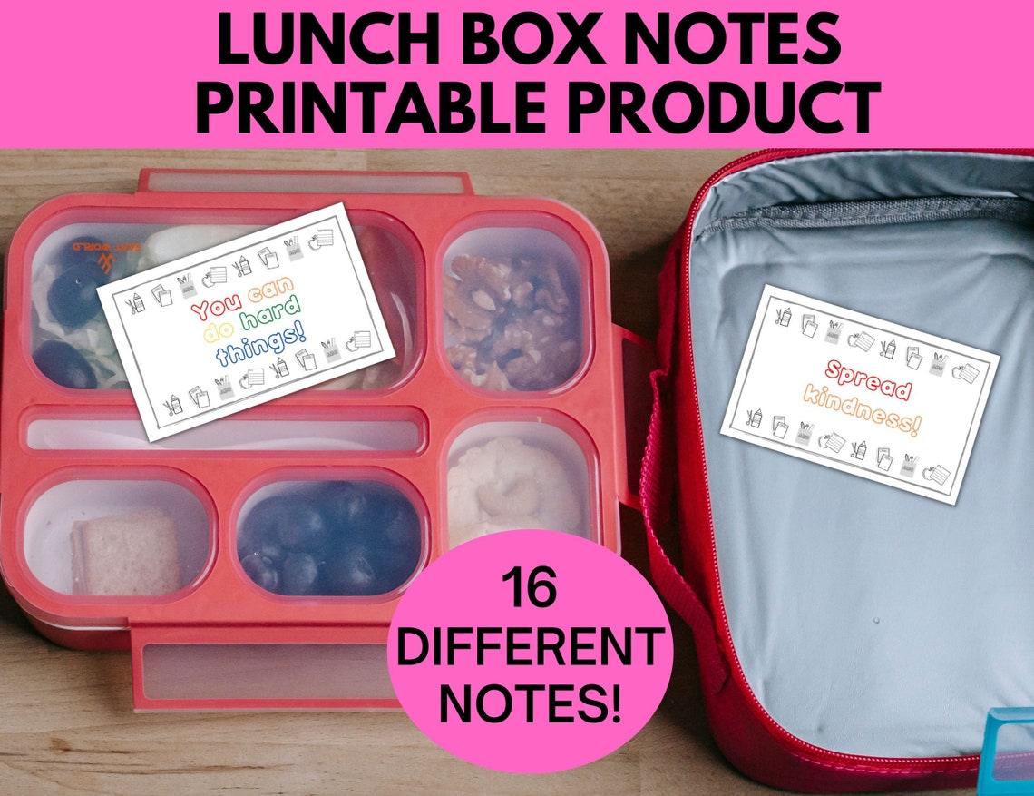 Lunch Box Notes for Kids Printable Positive Affirmation - Etsy